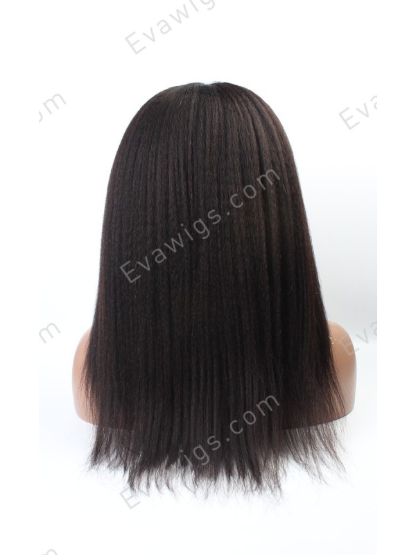 Stocked Kinky Straight Long Straight Full Lace Human Hair Wig - Human ...